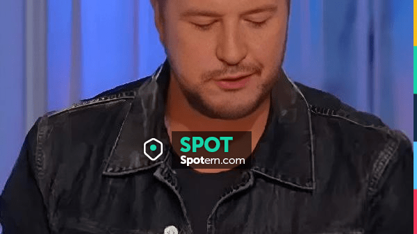 American Idol S24 Luke Bryan Black Washed Denim Jacket worn by Self ...