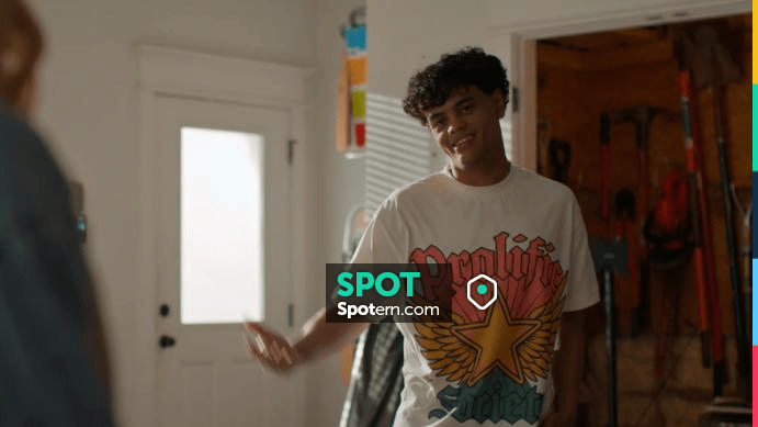 Prolific Society Summer Vice Tee worn by Merritt (Caleb Baumann) as ...