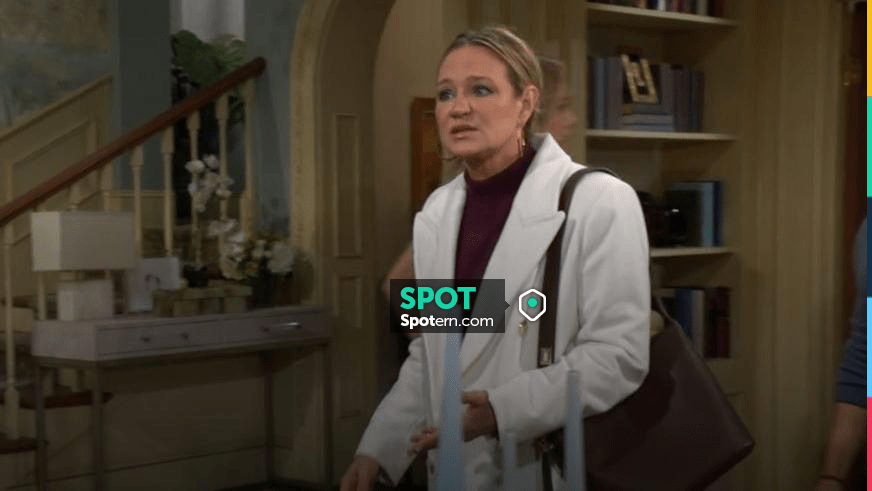 Donnakaran Double Breasted Coat worn by Sharon Newman (Sharon Case) as ...