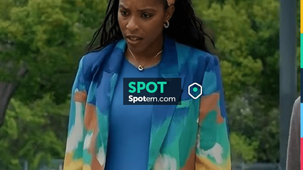 Shrinking S03 Jessica Williams Printed Blazer worn by Gaby (Jessica ...