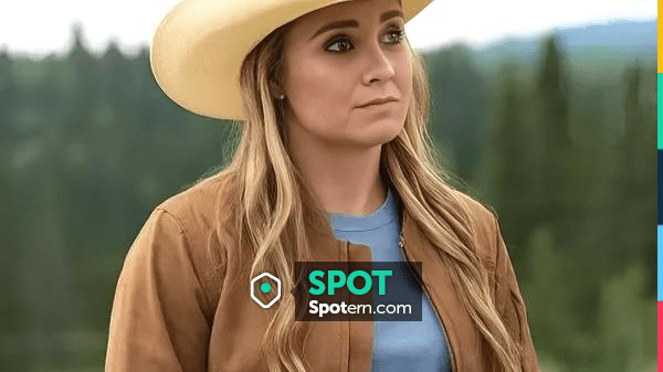 Heartland S19 Amy Fleming Brown Bomber Jacket worn by Amy Fleming ...