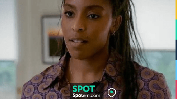 Shrinking S03 Jessica Williams Printed Blouse worn by Gaby (Jessica ...