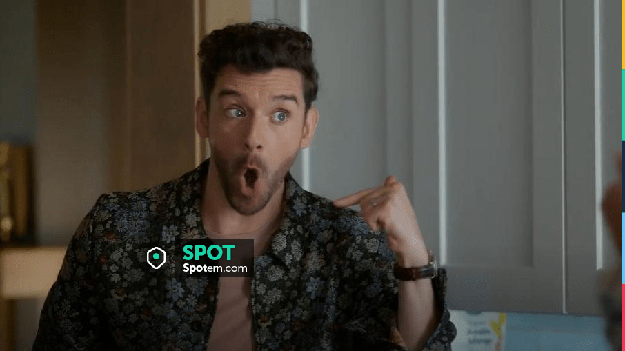 Les Deux Jaiden Jacquard Overshirt Green worn by Brian (Michael Urie ...
