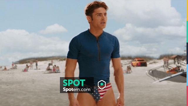 The swimsuit american flag Matt Brody (Zac Efron) in Baywatch ...