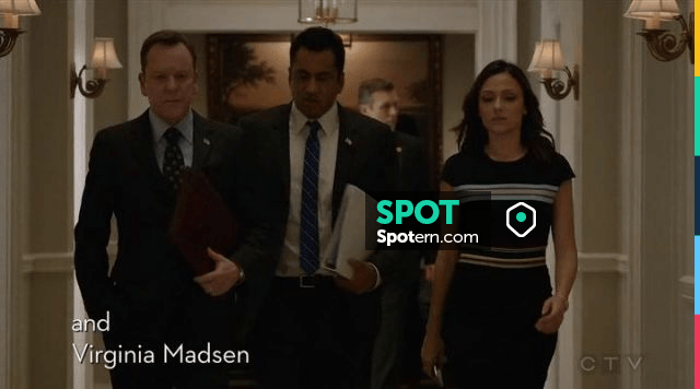 The black dress with stripes of Emily Rhodes (Italia Ricci) in ...