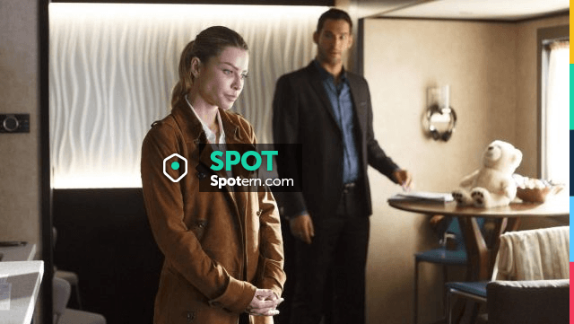 Brown Suede Long Trench Coat worn by Chloe Decker (Lauren German) as ...