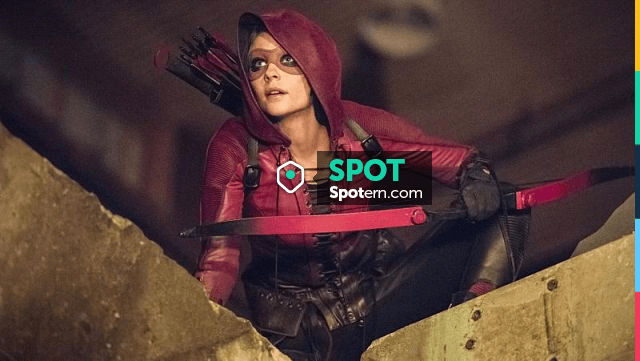 The jacket leather red lace-up Thea Queen (Willa Holland) on Arrow ...