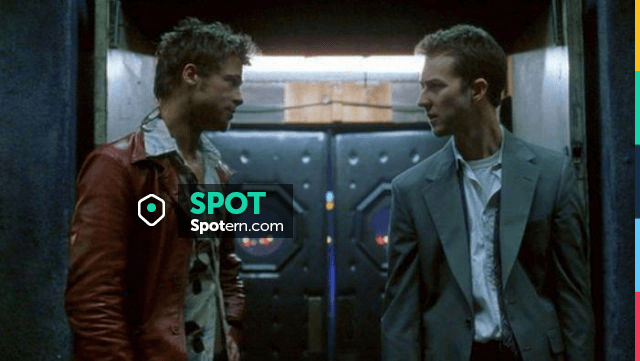 The jacket leather red Jonathan A. Logan worn by Tyler Durden (Brad ...