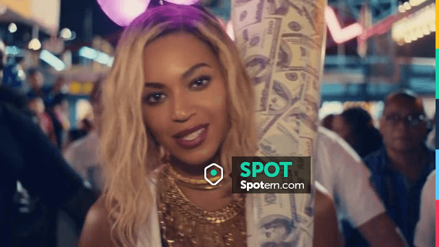 Ras neck Paula Mendoza gold-plated worn by Beyoncé in her video clip XO ...