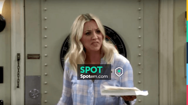 The plaid shirt sky blue Rails of Penny (Kaley Cuoco) in The Big Bang ...