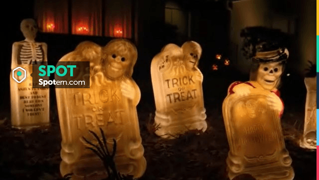 The tomb luminous skeleton for Halloween outside the house of Dustin ...