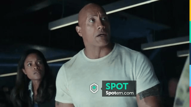 The white t-shirt of David Okoye (Dwayne Johnson) in Rampage | Spotern