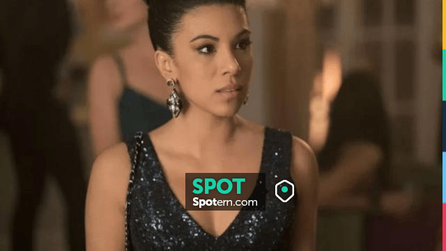 Florencia "Flo" Fuentes (Chrissie Fit) blue sequins minidress as seen ...