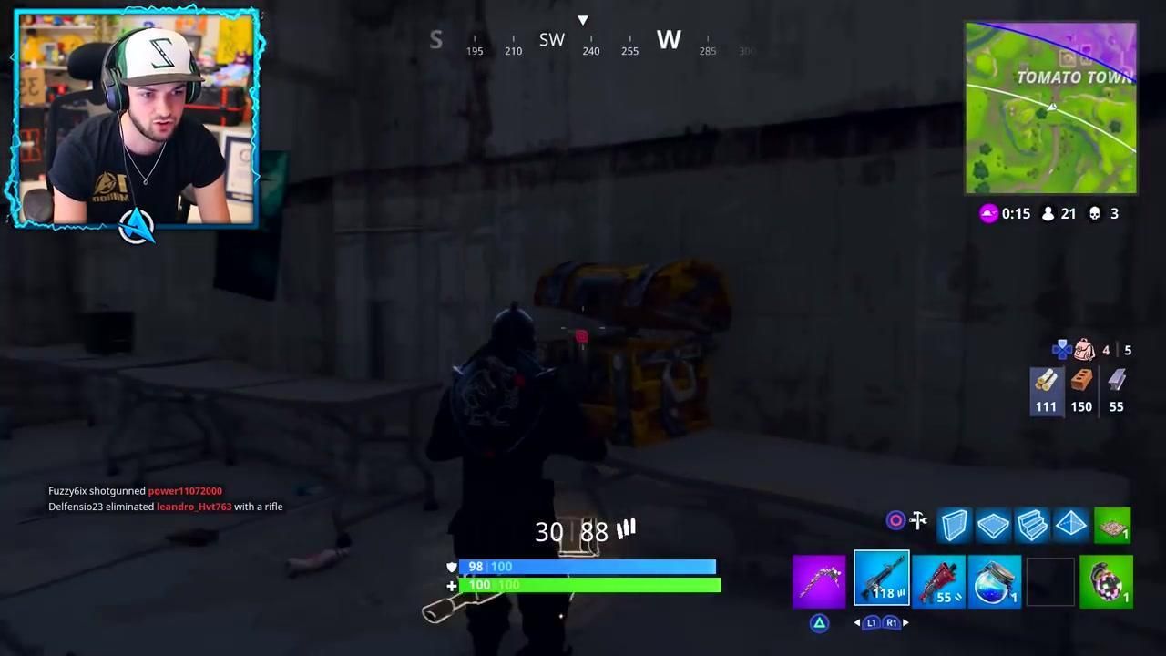 The replica of the chest with V-loots in the video game Fortnite ...