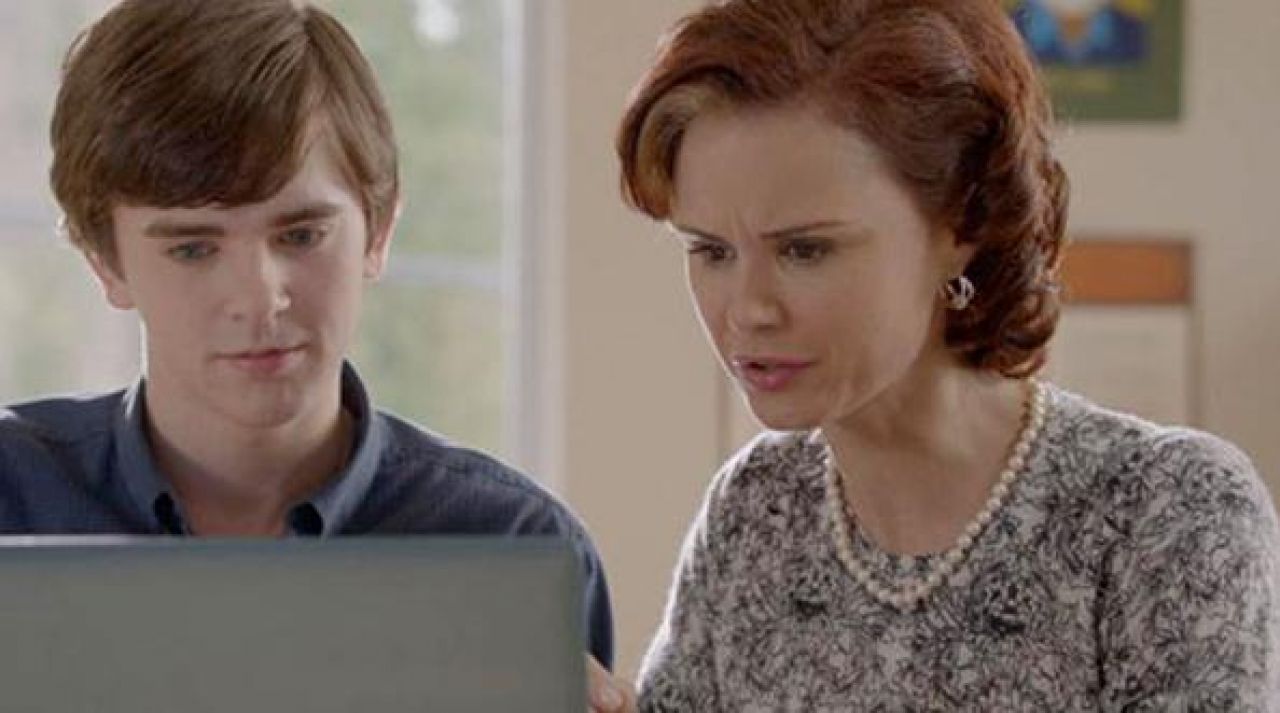 the pearl necklace of Miss Blair Watson (Keegan Connor Tracy) in Bates ...