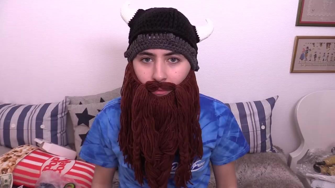 The disguise of a viking worn by Hugo Posay in his video "The biggest ...