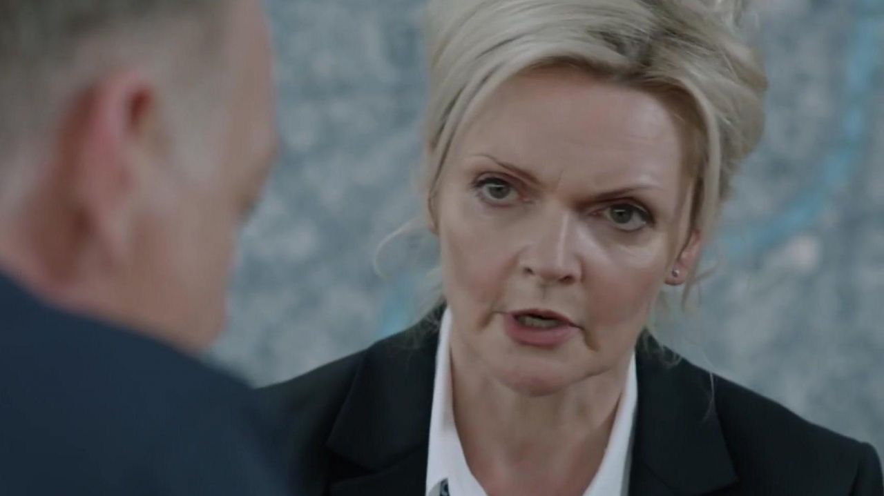 Black Slim Blazer Jacket worn by Helen Holt (Melanie Gutteridge) in ...