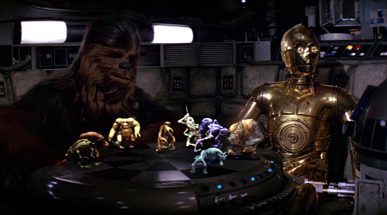 The game Holochess Dejarik (game of chess in the hologram) in Star Wars ...
