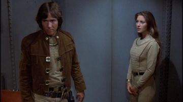 Captain Apollo (played by Richard Hatch) outfits on Battlestar Galactica