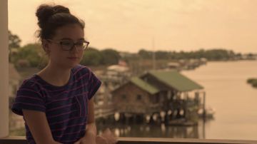 White sunglasses worn by Wheezie Cameron (Julia Antonelli) in Outer ...