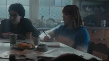 Blue dress worn by Lucy Carlyle (Ruby Stokes) as seen in Lockwood & Co ...