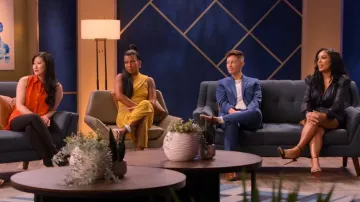 Gianvito Rossi Metallic Napa Ankle-Cuff Stiletto Sandals worn by Yoly ...