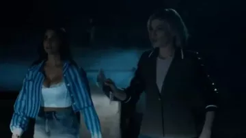 Avec Les Filles Mixed Fab­ric Blaz­er worn by Detective Yates (Amy ...