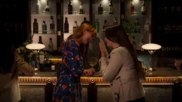 Staud Affogato Printed Crepe de chine Maxi Dress worn by Chloe ...