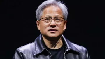 Jensen Huang Outfits: NVIDIA CEO is wearing Leather Jacket speaking at ...