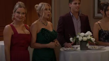 Herve Leger Fringe Gown worn by Donna Logan (Jennifer Gareis) as seen ...