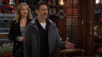 Calvin Klein Walking Wool Blend Coat with Faux Fur Trim worn by Daniel ...