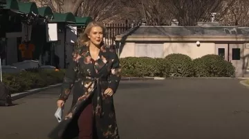 Alice + Olivia Karley Wrap Coat worn by Karoline Leavitt as seen in ...