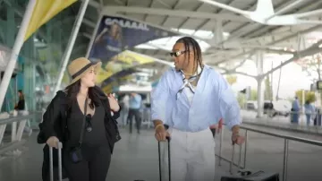 SoftMotion™ Halter Neck All In One Long with White Logo worn by Marnie ...