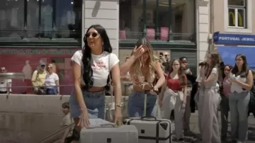 Levis Icon Denim Mini Skirt worn by Abbie Holborn as seen in Geordie ...