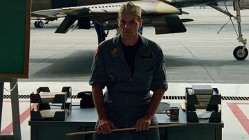 The helmet of driver Rick Heatherly / Jester (Michael Ironside) in Top ...