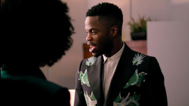 Gucci Embroidered jacket worn by Jeff Colby (Sam Adegoke) as seen in ...