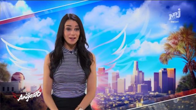 Le haut sans manches rayé de Sarah dans Les Anges S10E32 | Spotern