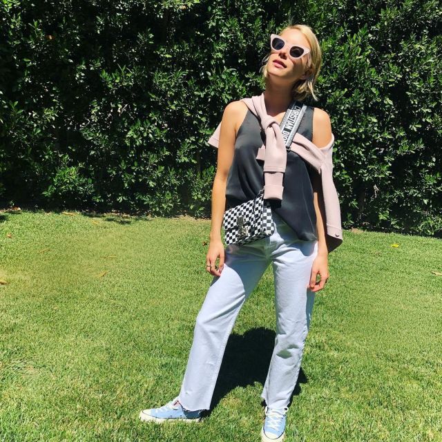 Emma Roberts' blue converse on her Instagram account | Spotern