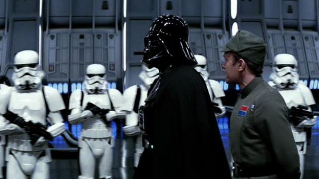 The replica suit of Stormtrooper in Star Wars Episode VI : Return of ...