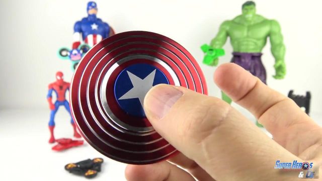 The hand spinner captain america round in the video 11 Hand Spinner ...