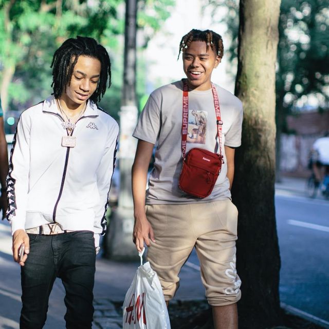 The bag is red Supreme on the account Instagram of the rapper YBN ...