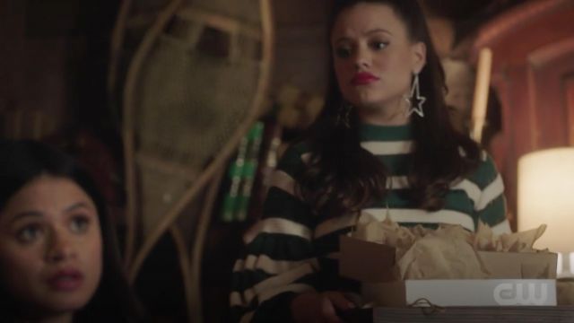 The striped sweater green and white Self-Portrait of Maggie Vera (Sarah ...