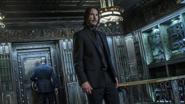 The black tie worn by John Wick (Keanu Reeves) in John Wick: Chapter 3 ...