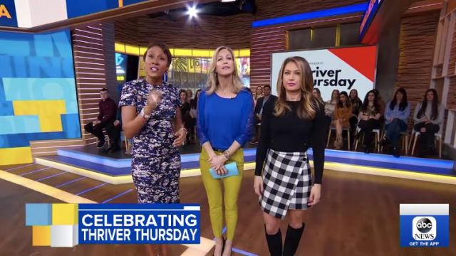 Milly Buffalo Wrap Skirt worn by Ginger Zee on Good Morning America ...