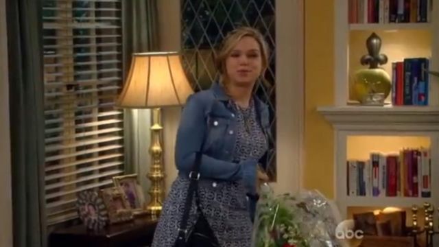 Aqua Sleeveless Cross Back Tribal Print Dress worn by Kristin Baxter ...