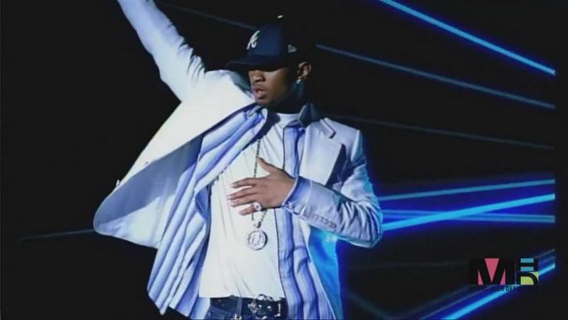 Blue Stripped Shirt worn by Usher in his Yeah! Music video feat. Lil ...