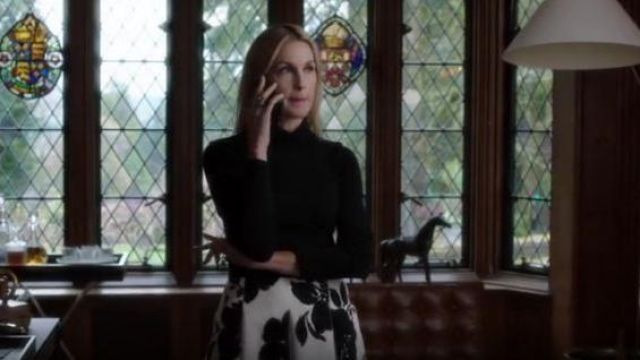 White House Black Market Floral Print Midi Skirt worn by Claire ...