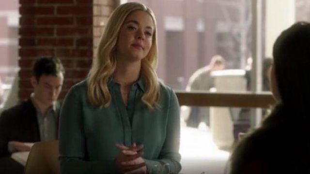 BCBGMAXAZRIA Dianna Blouse worn by Alison DiLaurentis (Sasha Pieterse ...