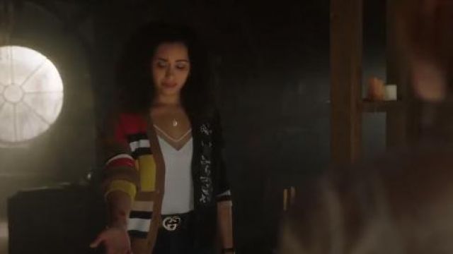 No. 21 Mixed Media Cardigan worn by Macy Vaughn (Madeleine Mantock) in ...