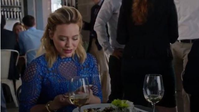 Alexis Miller Dress in Cobalt worn by Kelsey Peters (Hilary Duff) in ...